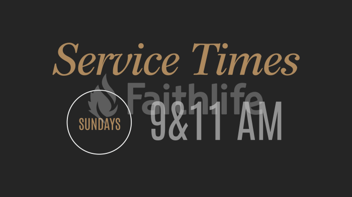 Service Times - Graphics for the Church